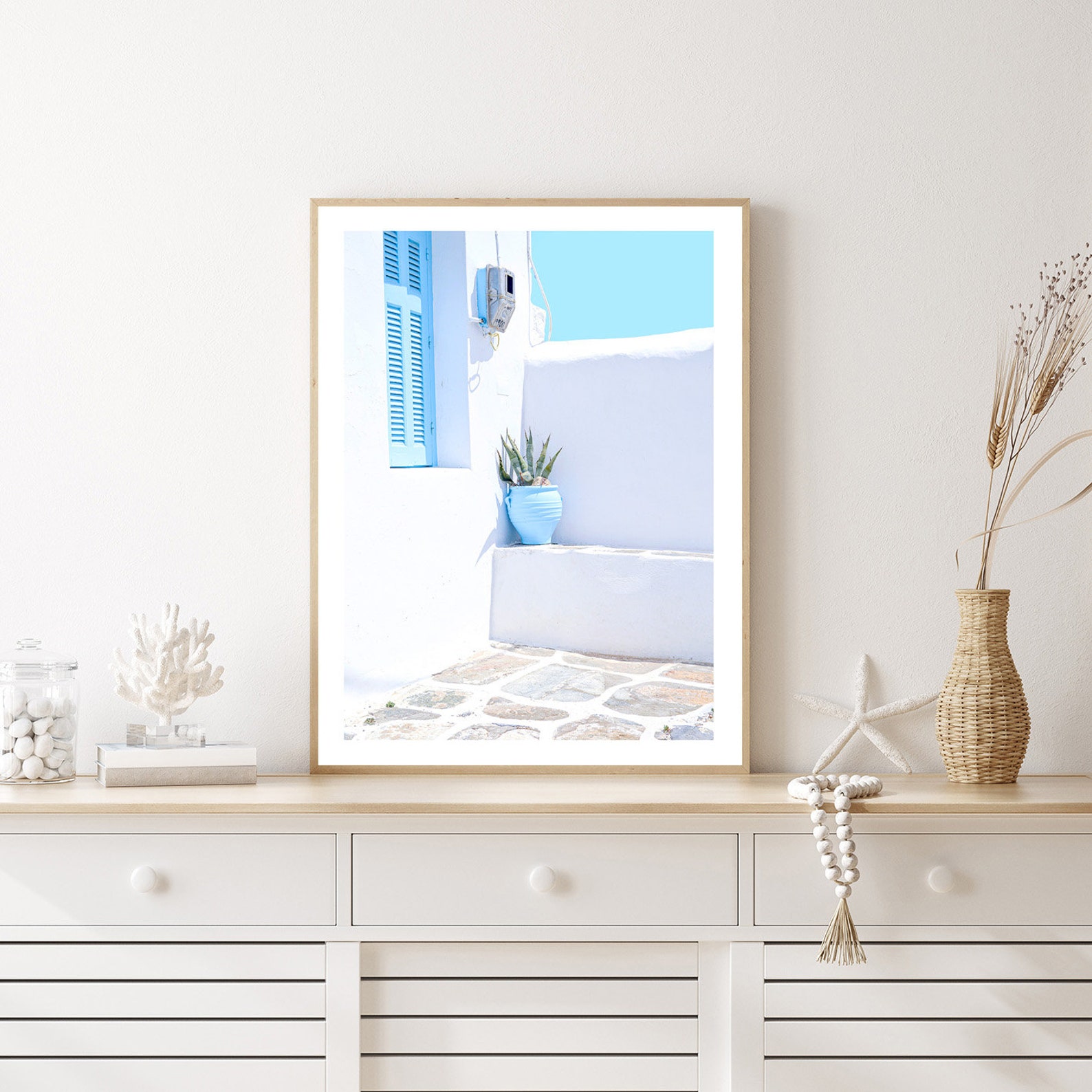 Athens Print, Greece Wall Art, House in Greece, Minimal Wall Decor ...