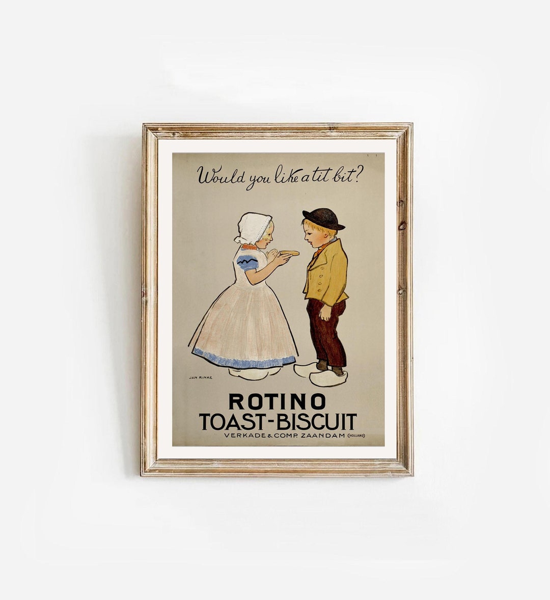 Vintage Dutch Cookies Advertising Poster I European Advertising Poster ...