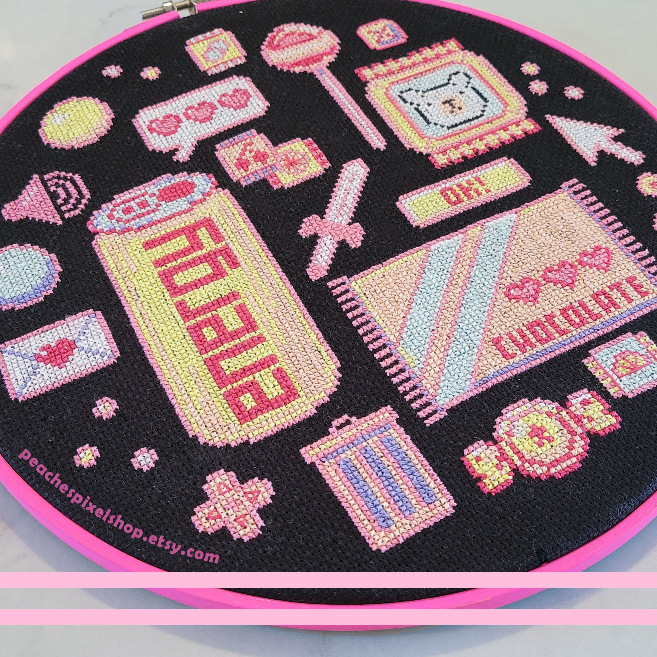 Gaming Snacks PDF Cross Stitch Pattern - Digital Download - Etsy