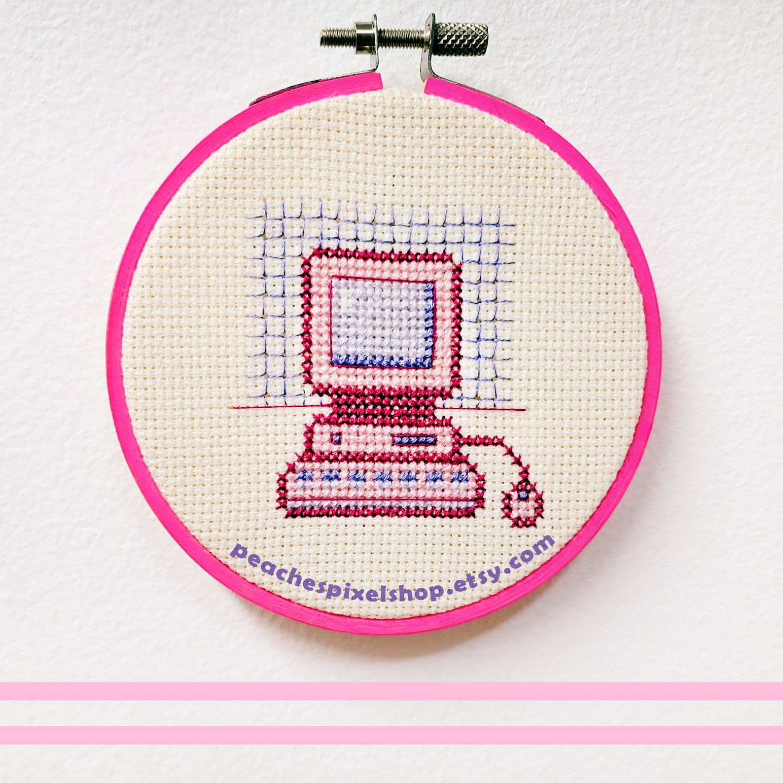 Cute Mini Computer PDF Cross Stitch Pattern - Pixel Art Xstitch Digital ...