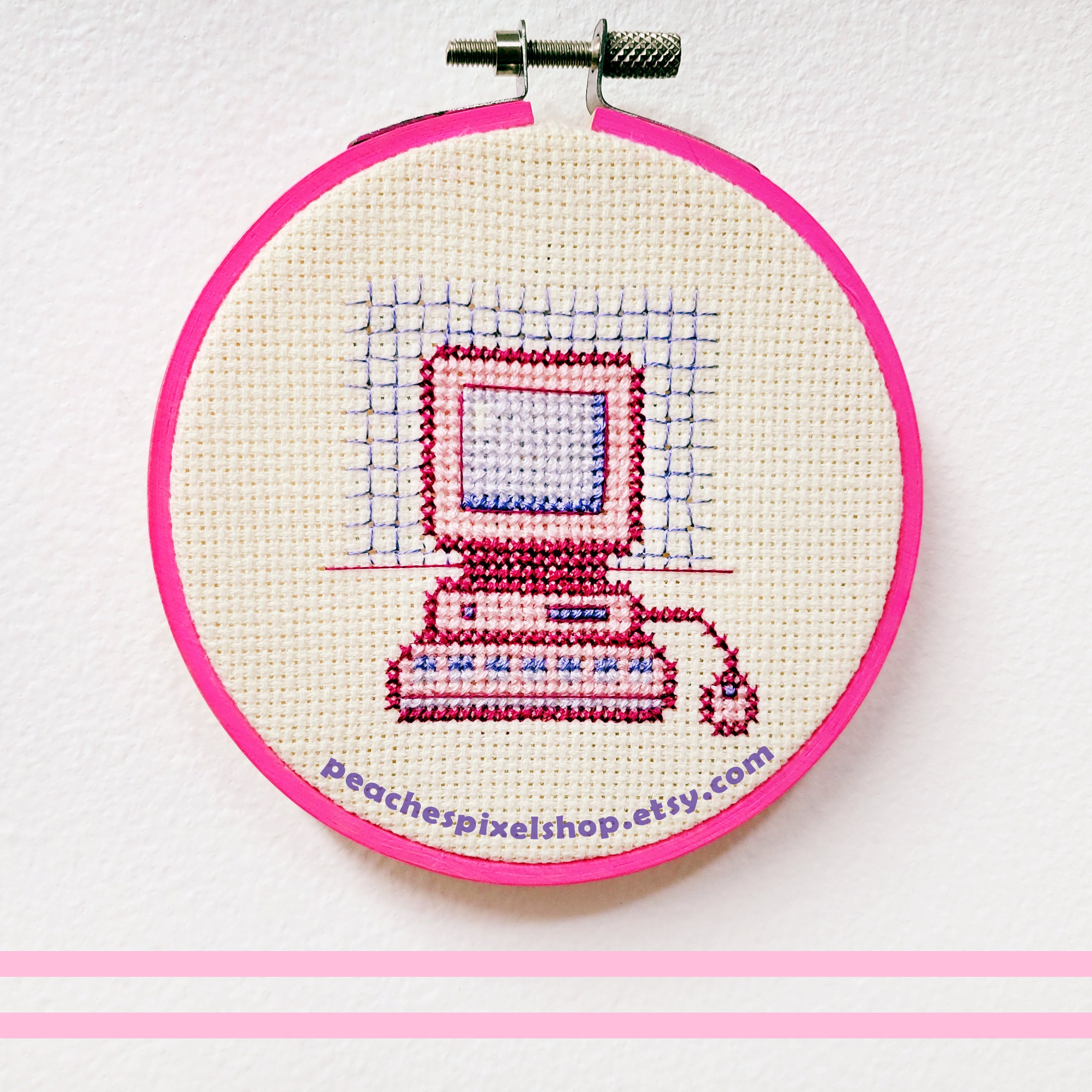 Cute Mini Computer PDF Cross Stitch Pattern - Pixel Art Xstitch Digital ...