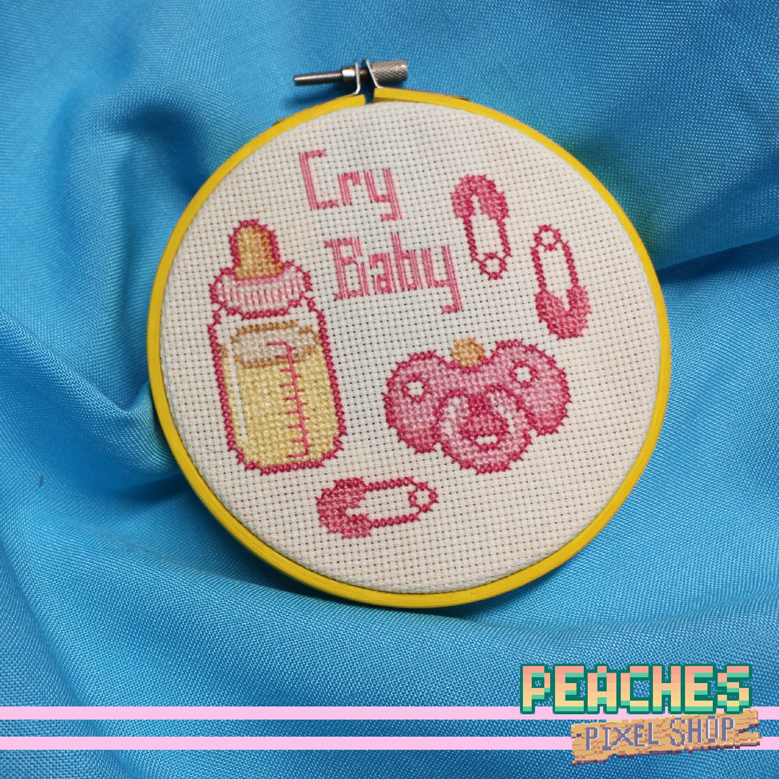 Cry Baby PDF Cross Stitch Pattern Cute Aesthetic Pixel Art - Etsy