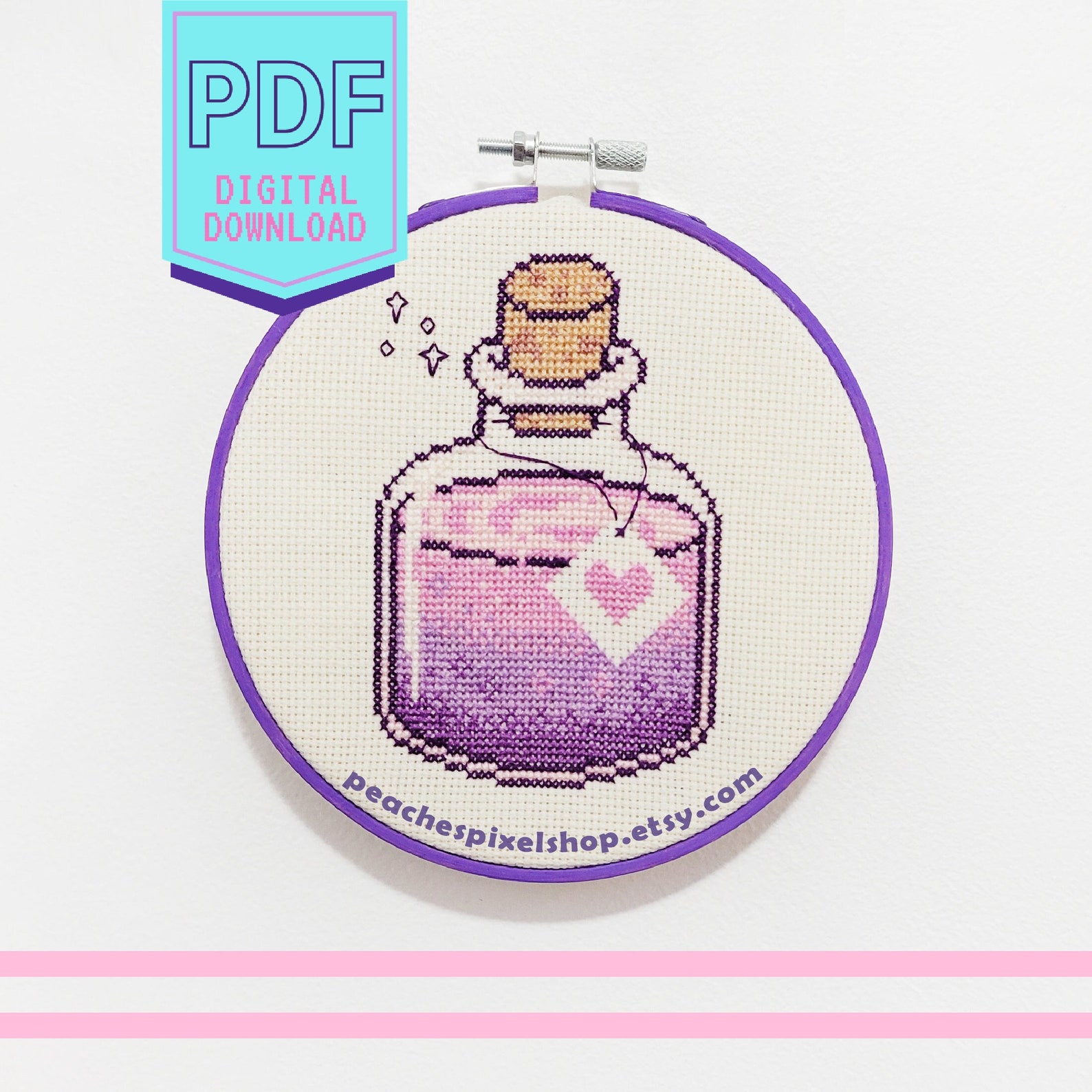 Love Potion PDF Cross Stitch Pattern Digital Download - Etsy