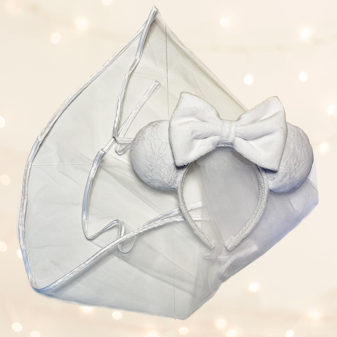 Wedding Luxury Minnie Mouse Bride Ear Headband - Etsy