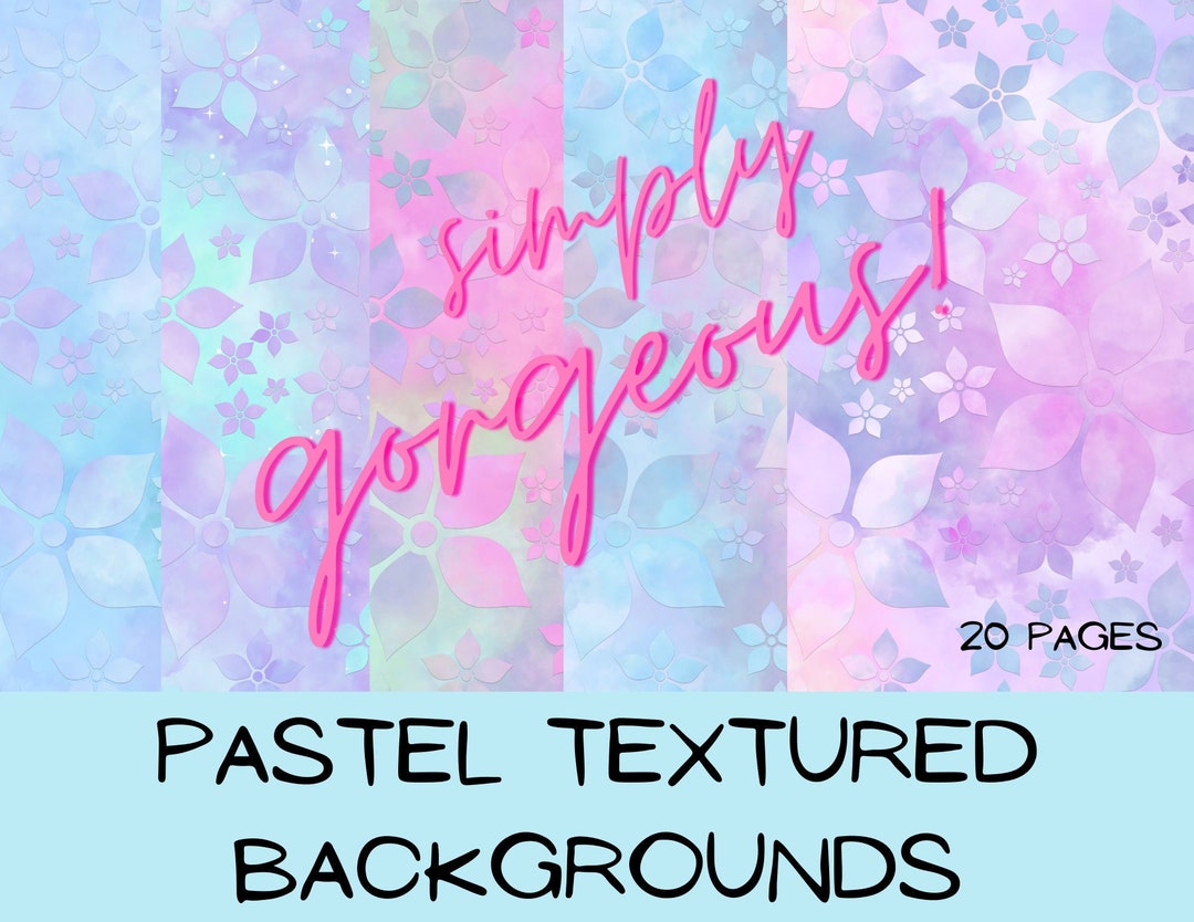 Digital Pastel Textured Backgrounds, Junk Journal Printable, Digital ...