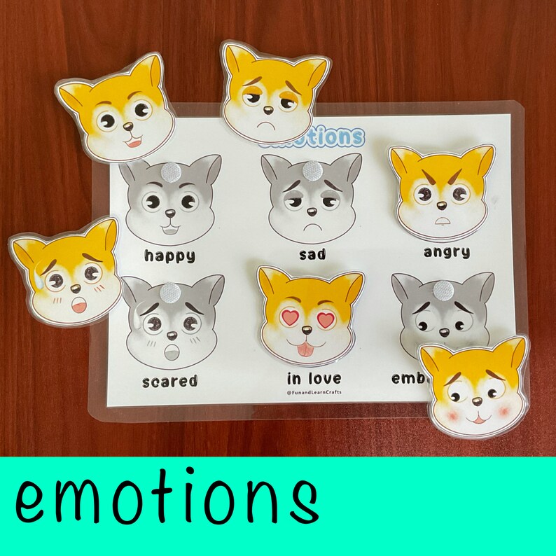 Emotions Activity for Kids Puppy Version Homeschool Pre-k Learning ...