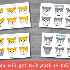 Emotions Activity for Kids Puppy Version Homeschool Pre-k Learning ...