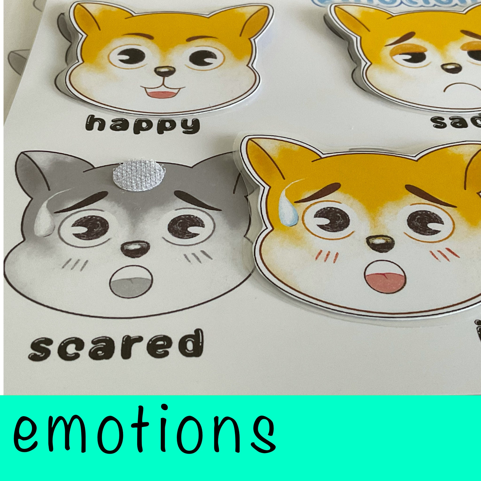 Emotions Activity for Kids Puppy Version Homeschool Pre-k Learning ...