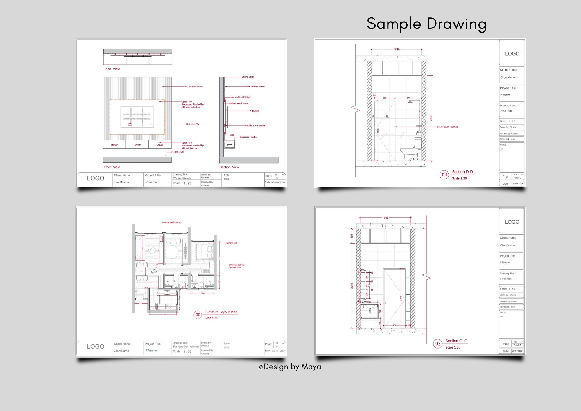Comprehensive Autocad Template for Interior Designers & Students - Etsy