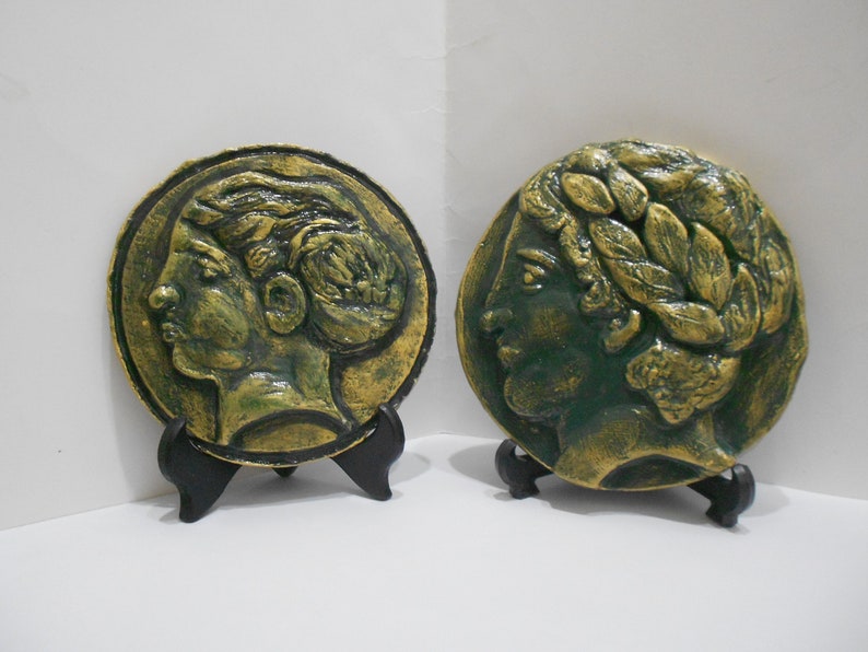 Special Ancient Coins! Handmade/hand-painted, 2 Designs, Head of Apollo ...