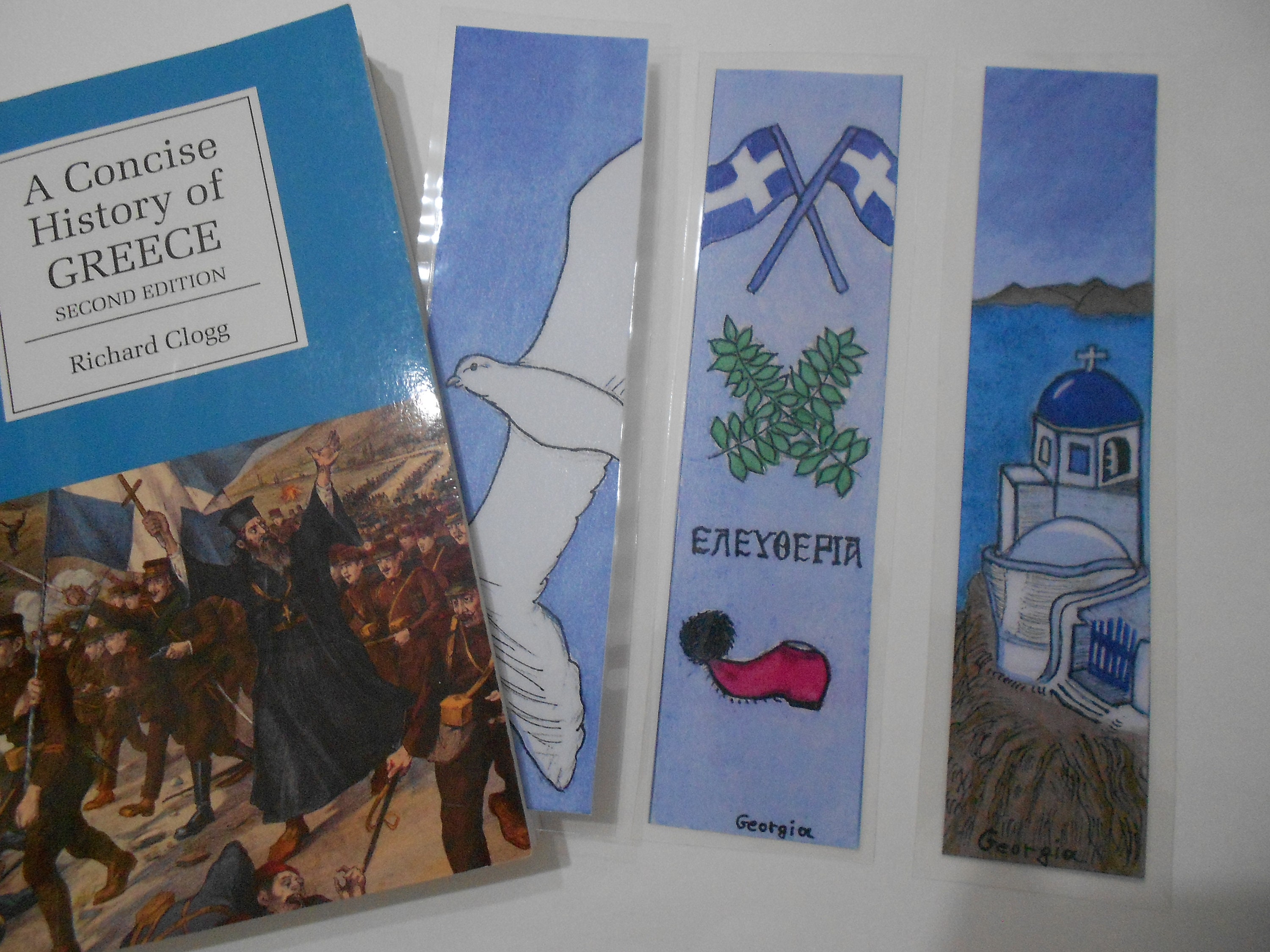 SPECIAL GREEK BOOKMARKS! Hand-painted Bookmarks, Water-colour, Birthday ...