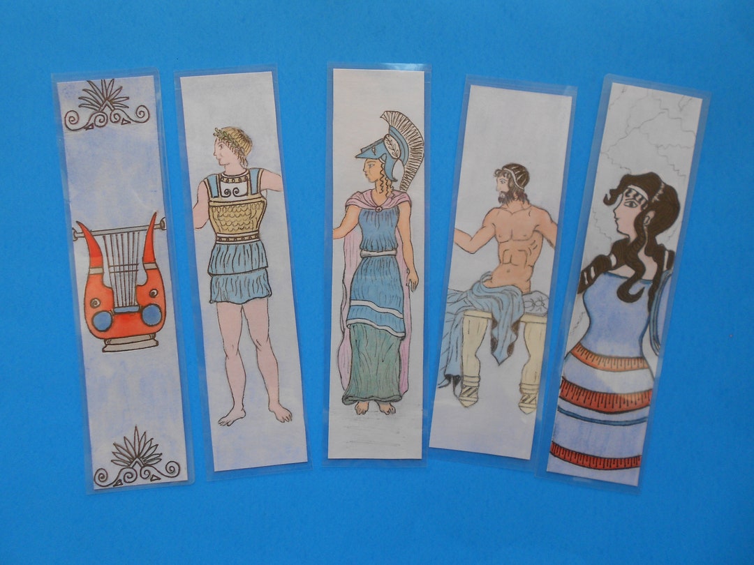 Bookmarks Inspired by Greek Mythology! 8 Designs, Birthday Gift ...