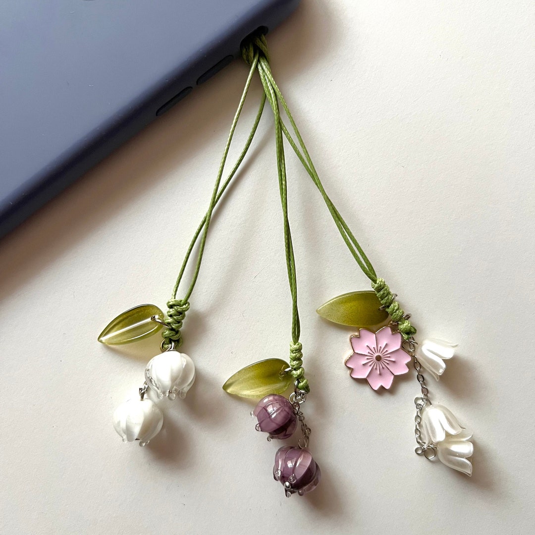 Flower Phone Charm / Tamagotchi Charm / Phone Charm / Phone Chain ...