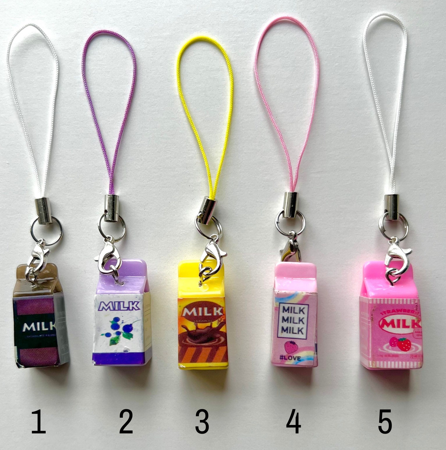 Milk Carton Charm / Kawaii Charm / Phone Charm / Tamagotchi - Etsy