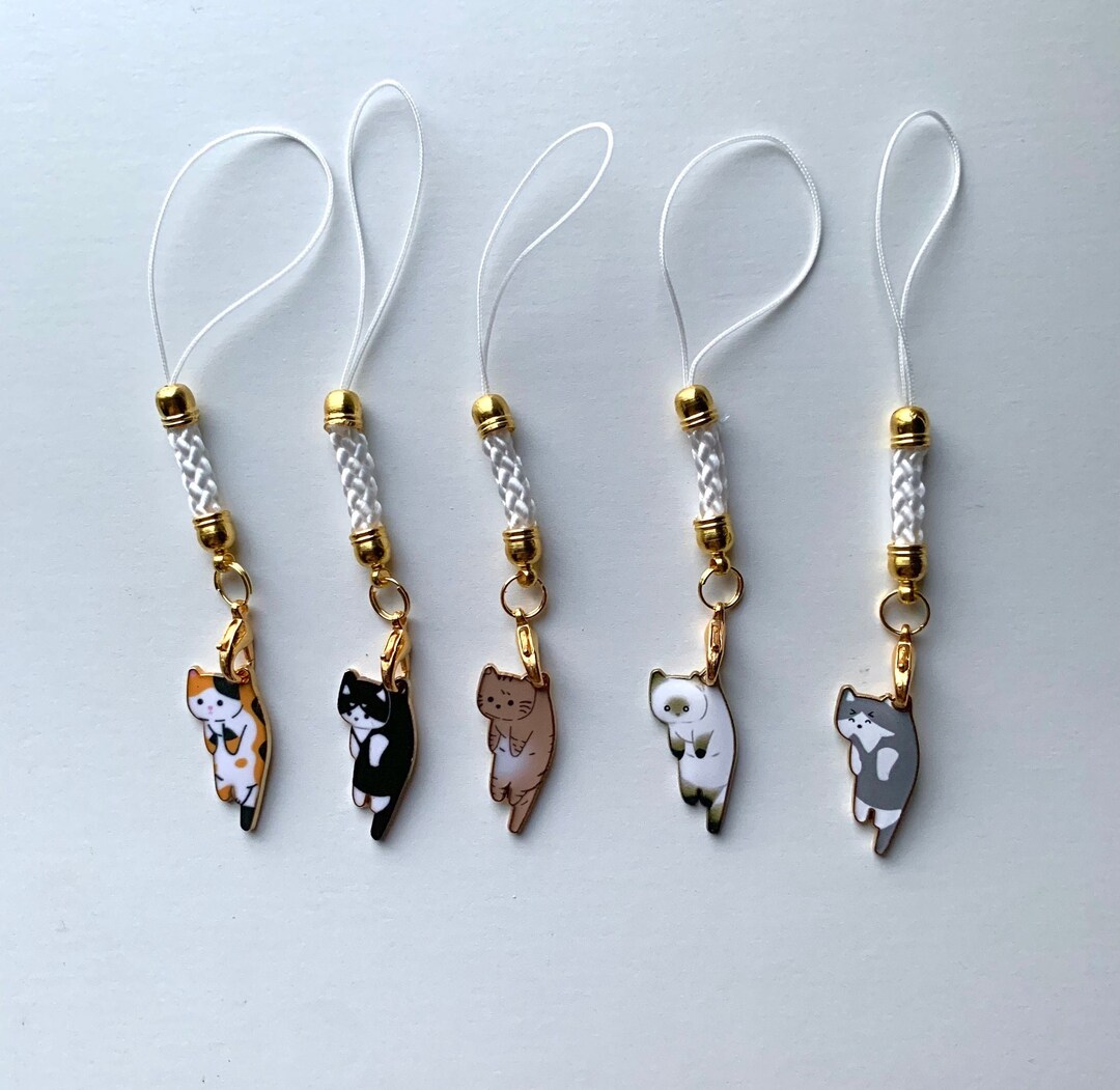 Cat Phone Charm 5 Styles / Animal Phone Charm / Kawaii Phone - Etsy