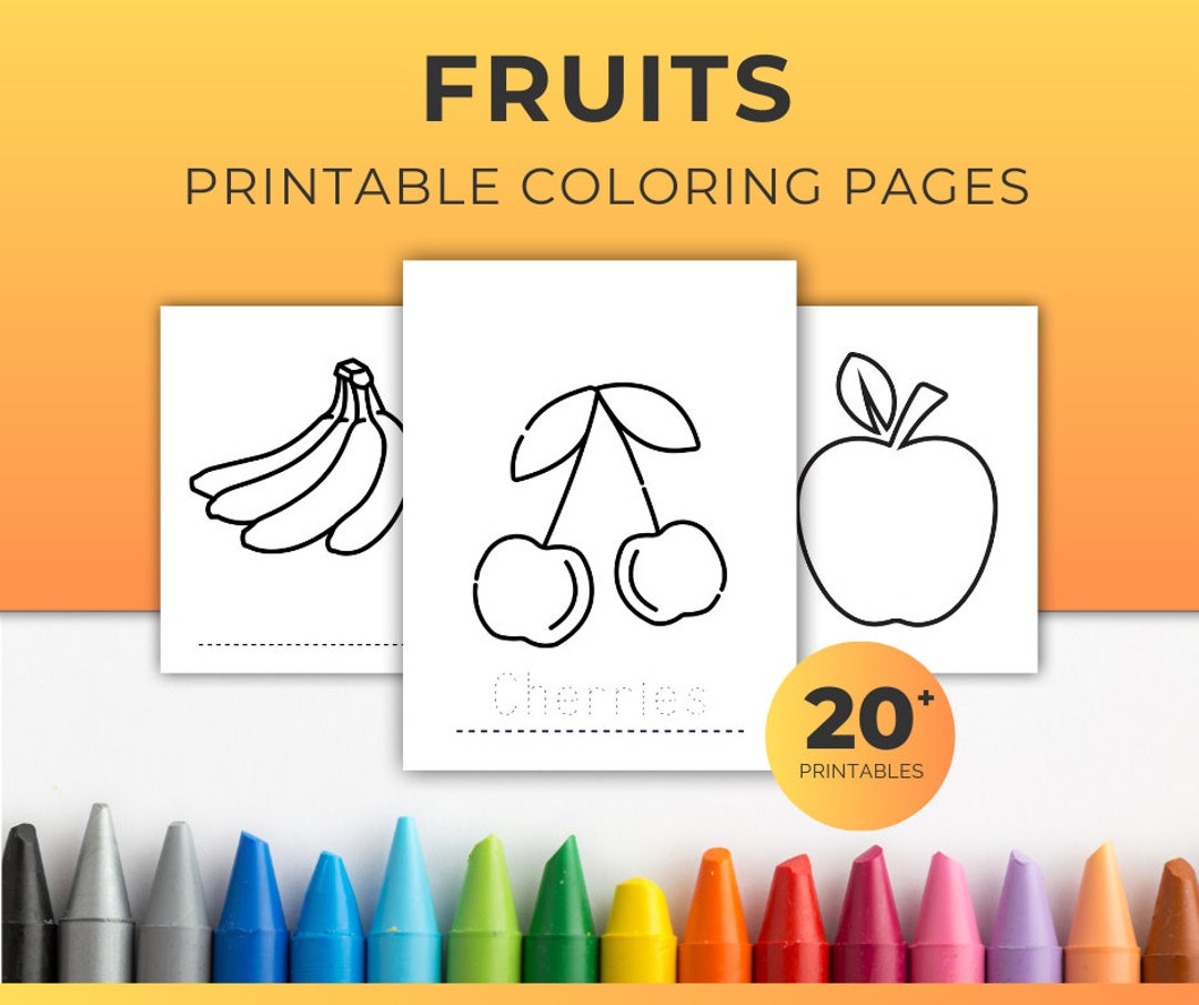 Fruit Coloring Pages / Printable Coloring Pages / Homeschool Printables ...
