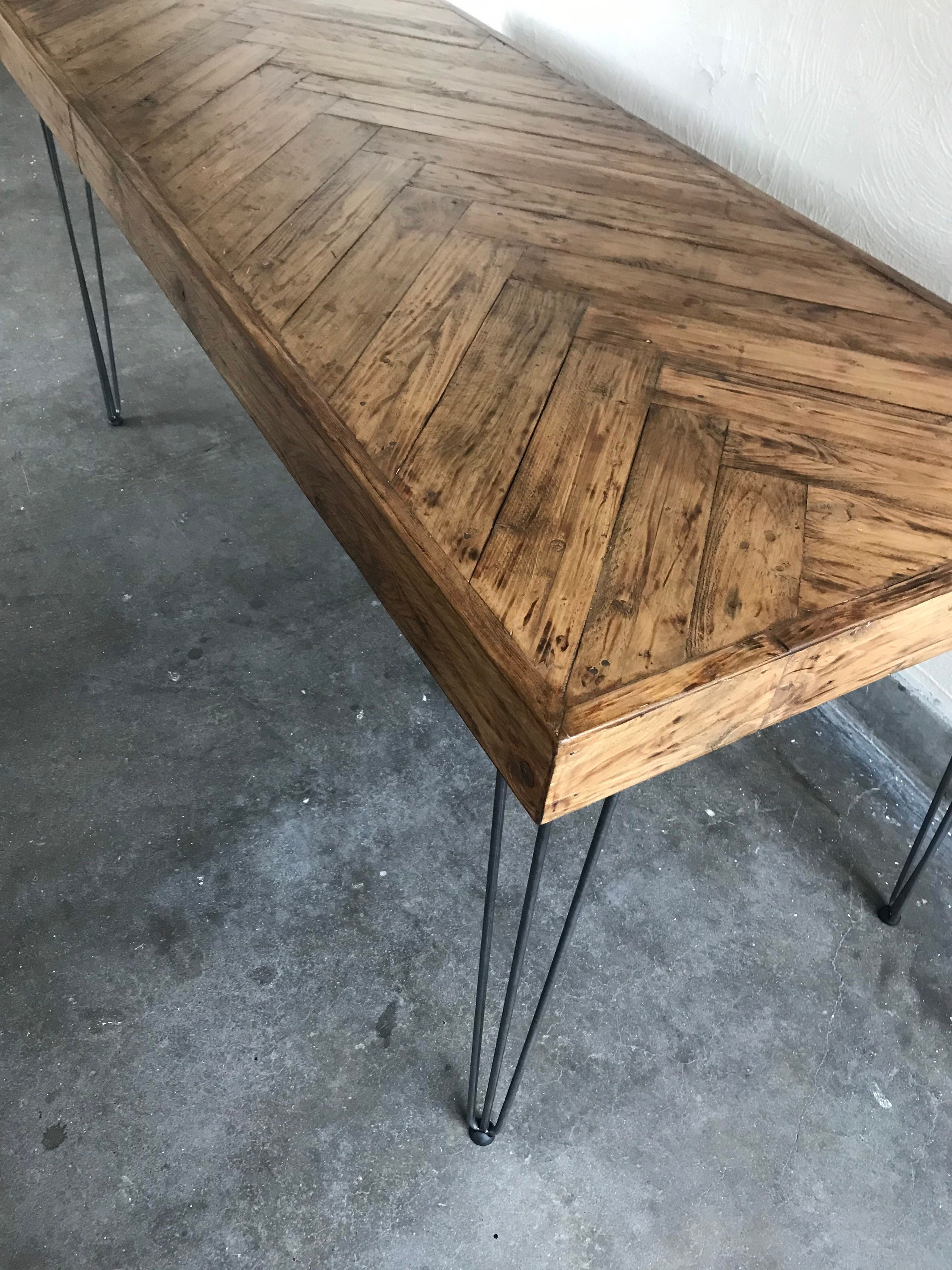 Reclaimed wood Handmade Herringbone Dining table tops with | Etsy Reclaimed wood Handmade Herringbone Dining table tops with | Etsy