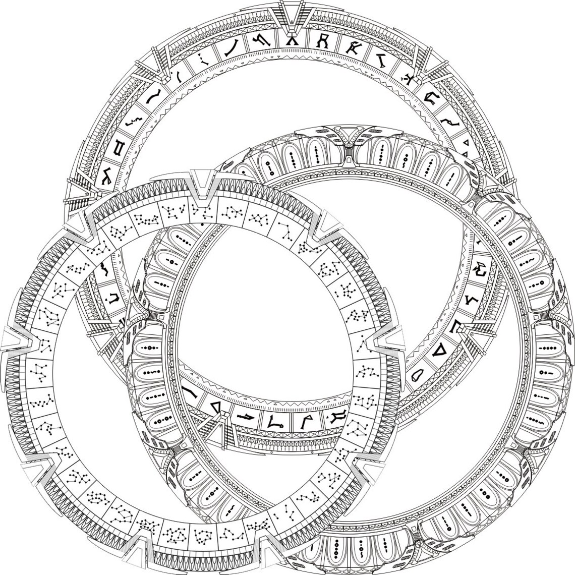 Stargate Atlantis Universe Gate Digital Files Laser Engraving - Etsy