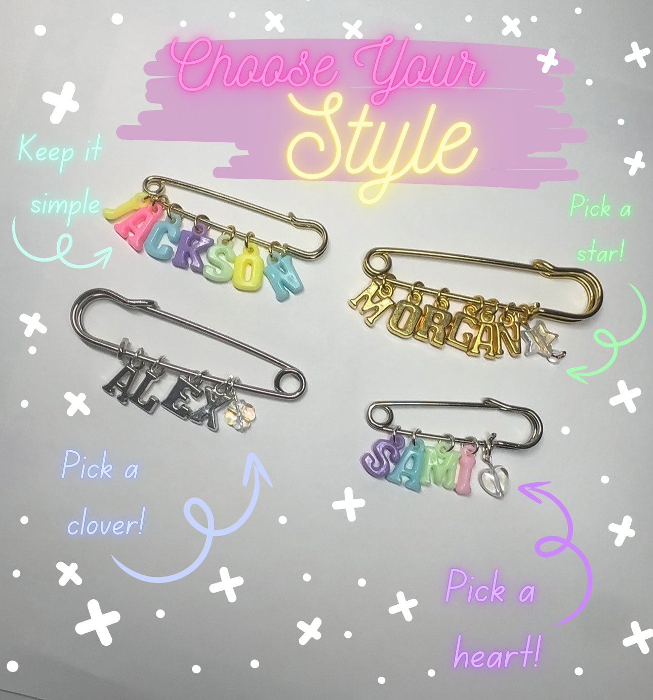Personalized Name Pin: Heavy Duty Gold/silver Brooch - Etsy