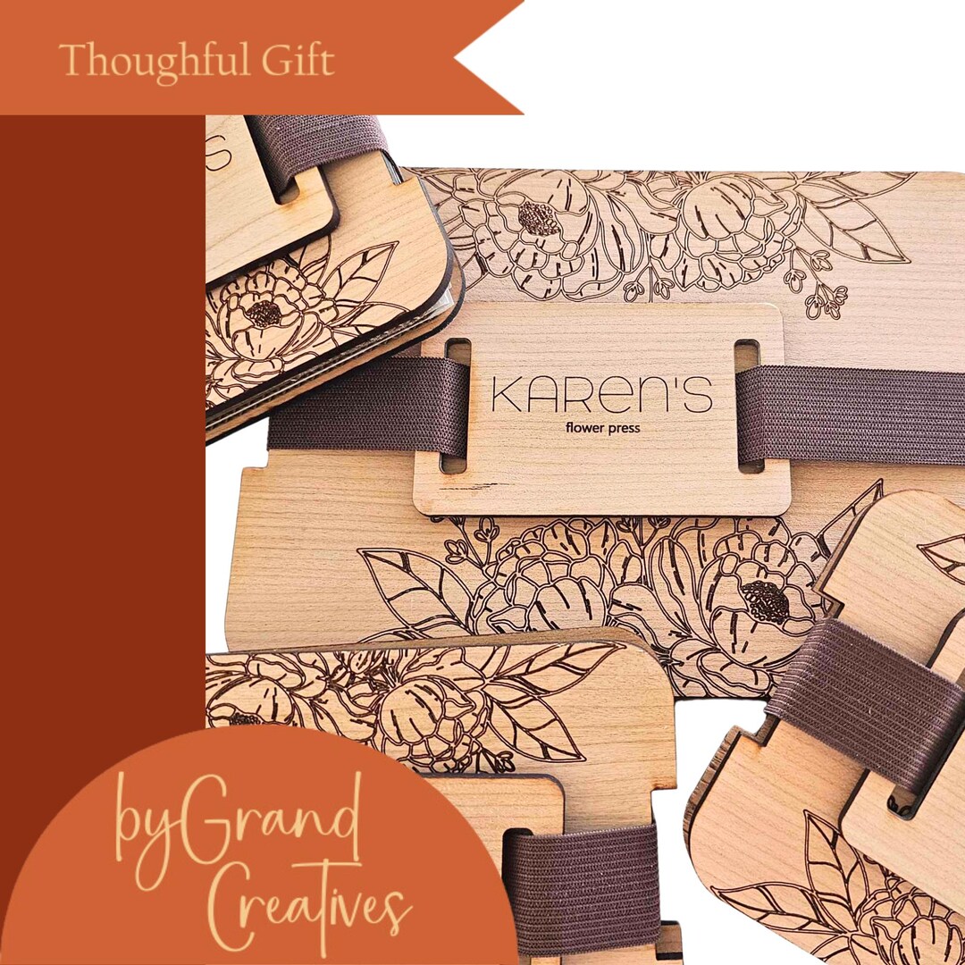 Personalized Wooden Plant Press – Customizable Botanical Preservation ...