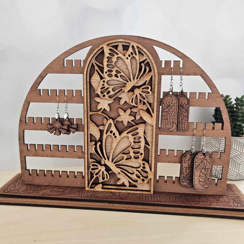 Wooden Earring Stand is Creative Valentine's, Mother's Day, Birthday ...