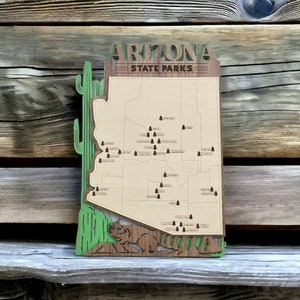 Arizona State Parks Map Personalized for Wedding, Retirement Gift or ...