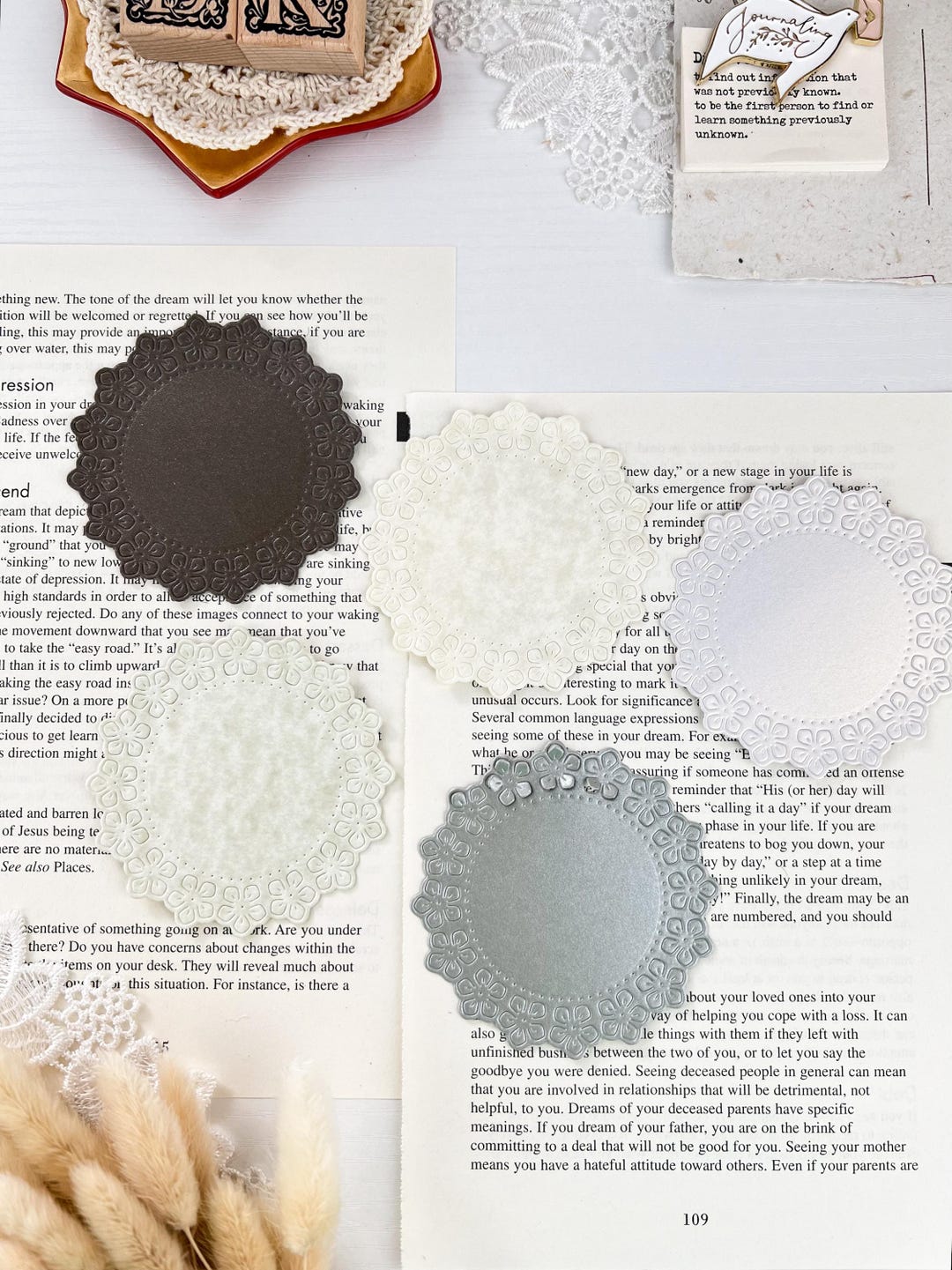 Set 5pcs 3D Paper Doily Die Cuts for Scrapbooking, Card Making, Junk ...