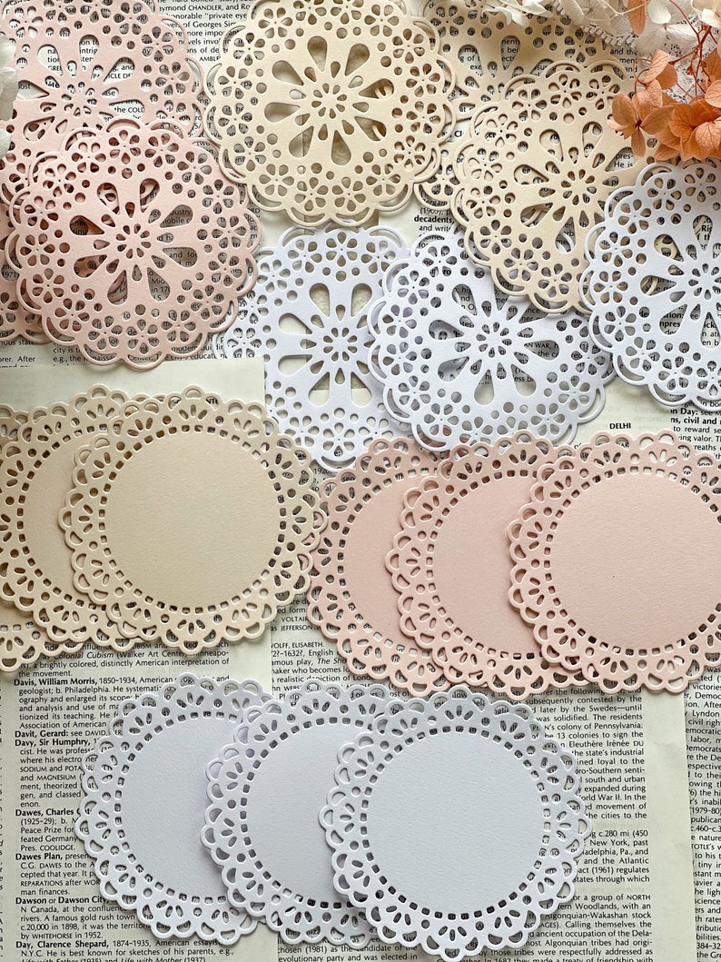 Set 12pcs Die Cut Lace Paper Doilies Doily for Card Making - Etsy