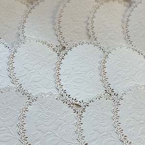 Die Cut Embossed Oval Doilies Doily Embellishments Card Making ...
