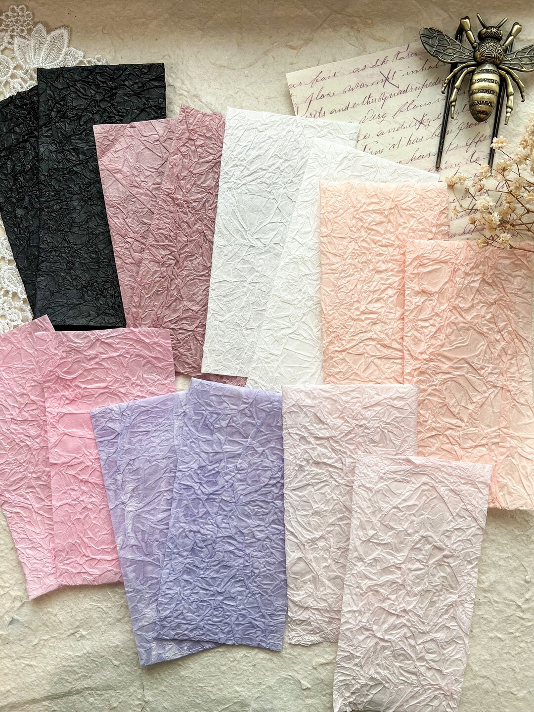 Set 14pcs Specialty Textured Crinkled Paper for Creative Junk ...