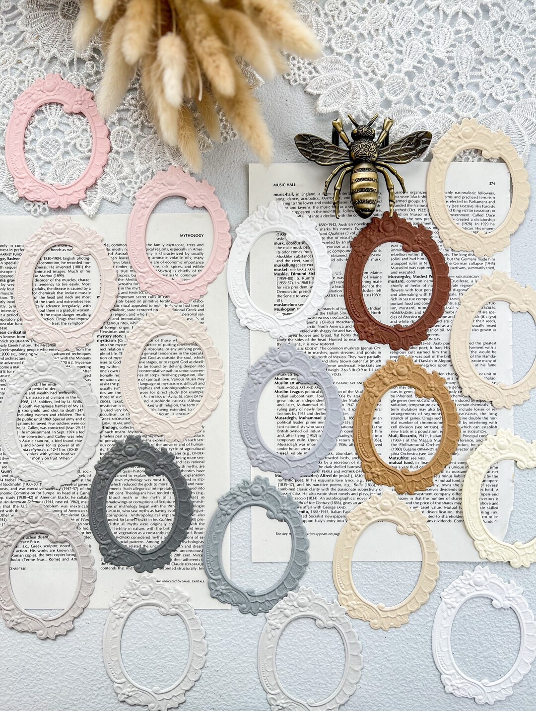 Set 5/10pcs Die Cut Embossed Frames Embellishments for Card Making ...