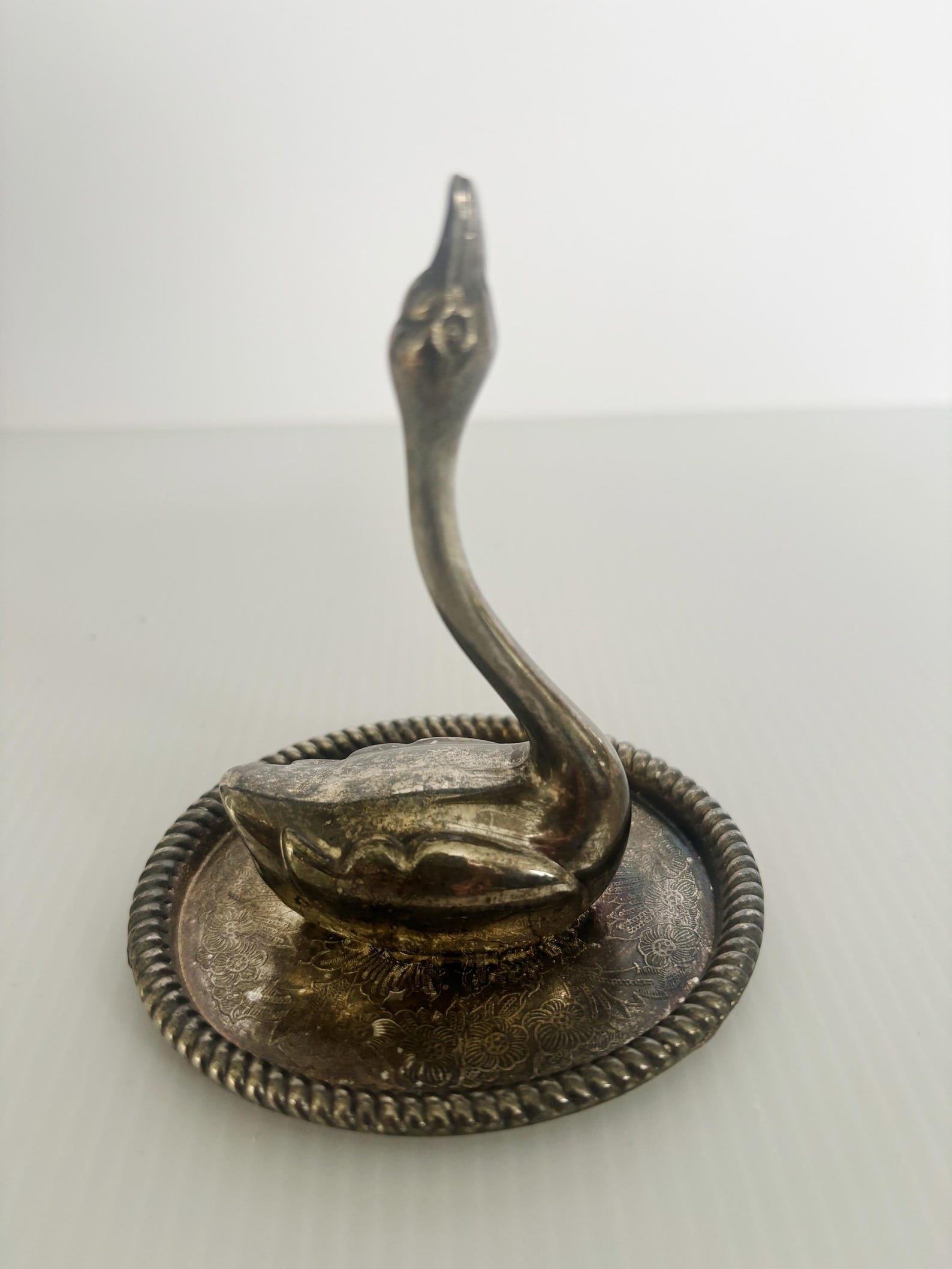 Vintage Silver Plated Swan Ring Holder - Etsy