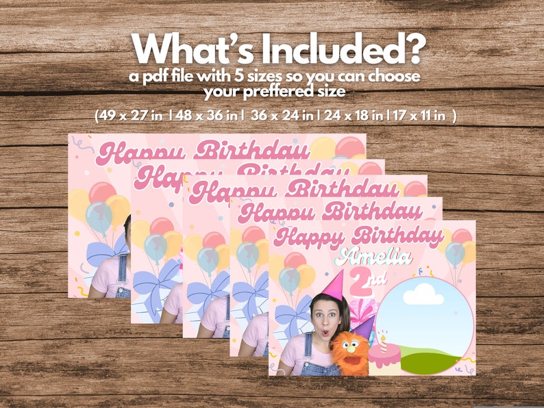 Editable Ms Rachel Birthday Backdrop, Birthday Background, Birthday ...