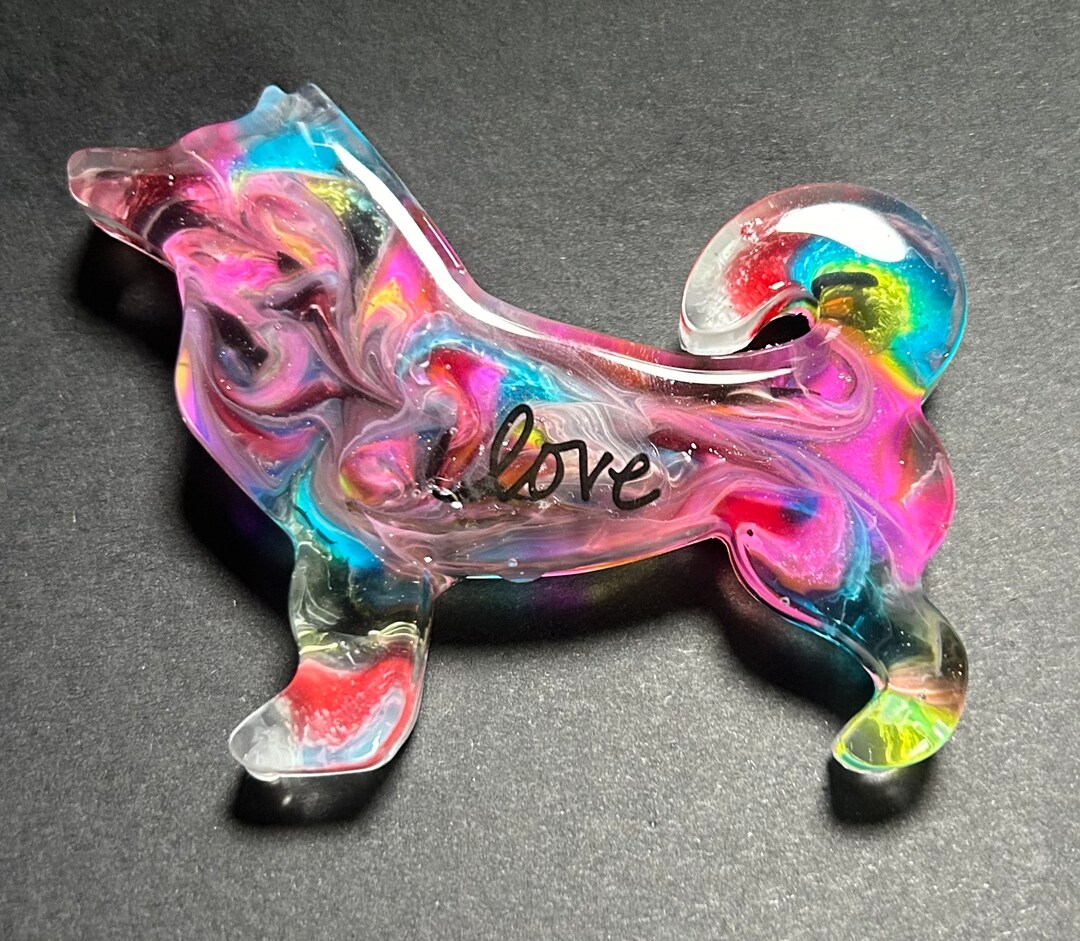Gorgeous Pink Swirl Dog Magnet With love Embellishment - Etsy