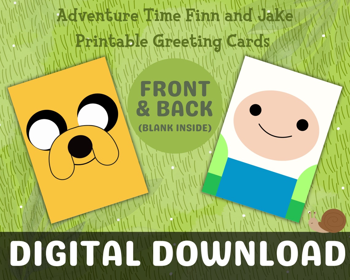 Printable Adventure Time Finn the Human & Jake the Dog Birthday ...