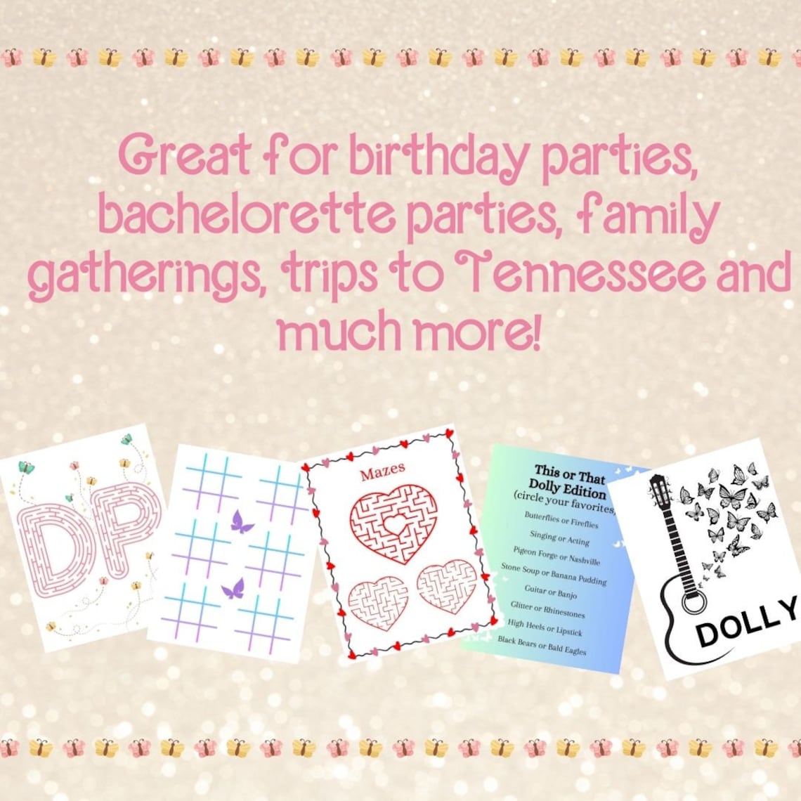 Dolly Parton Party Games, Instant Download - Etsy