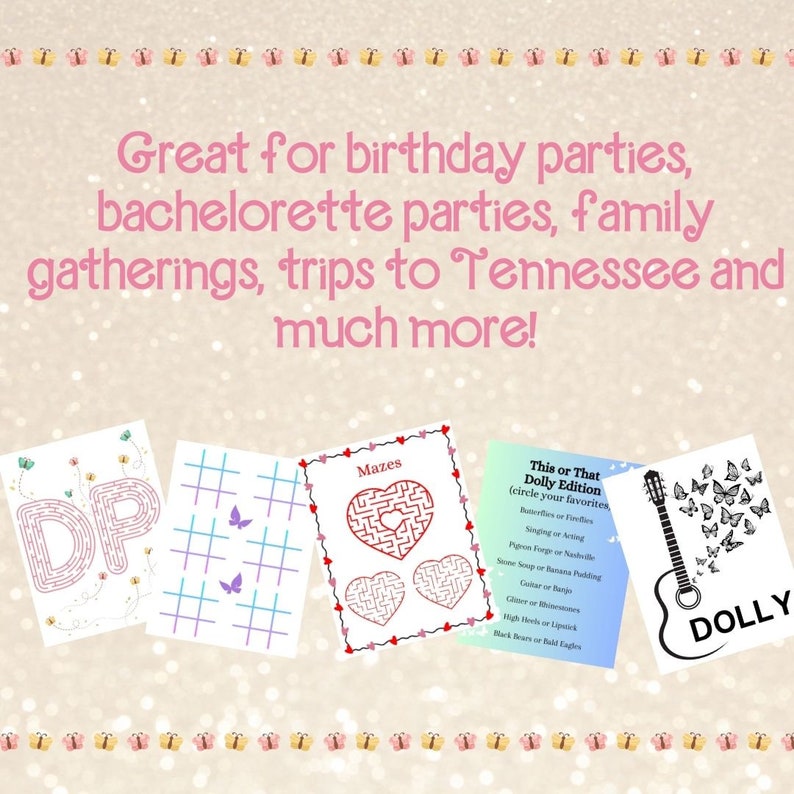 Dolly Parton Party Games, Instant Download - Etsy