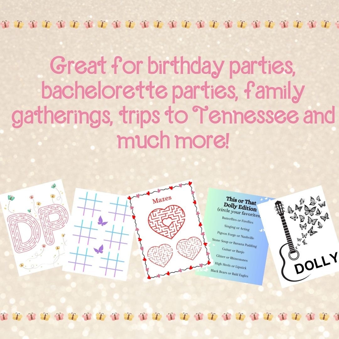 Dolly Parton Party Games, Instant Download - Etsy