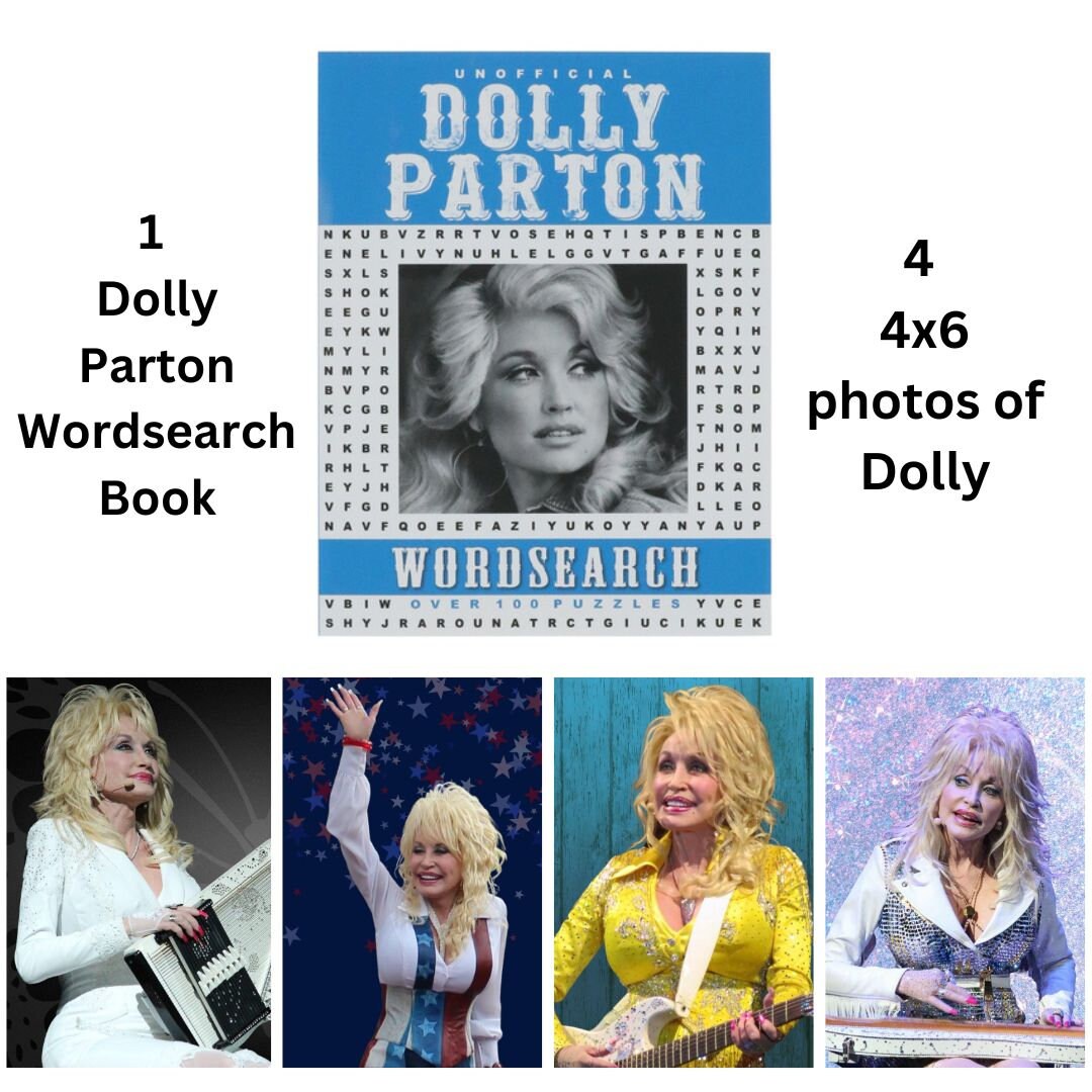 Buy Dolly Parton Word Search Puzzle Book and 4 4x6 Photos of Online in ...