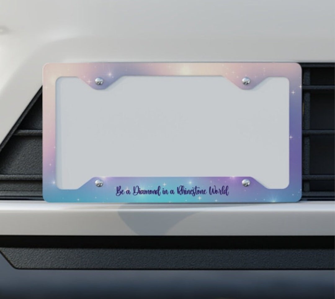 Dolly Metal License Plate Frame, Be a Diamond in a Rhinestone World - Etsy