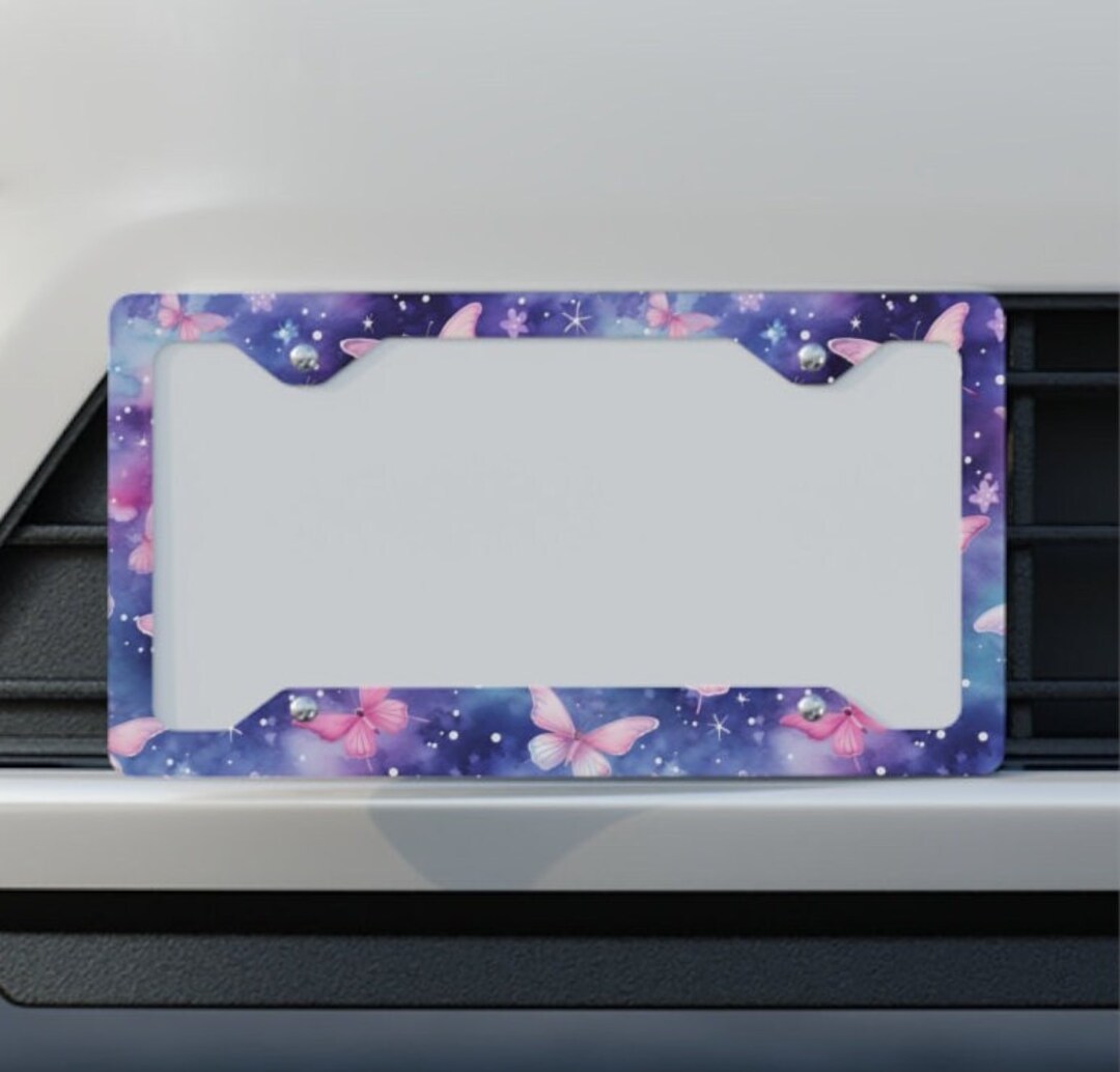 Butterfly Metal License Plate Frame - Etsy