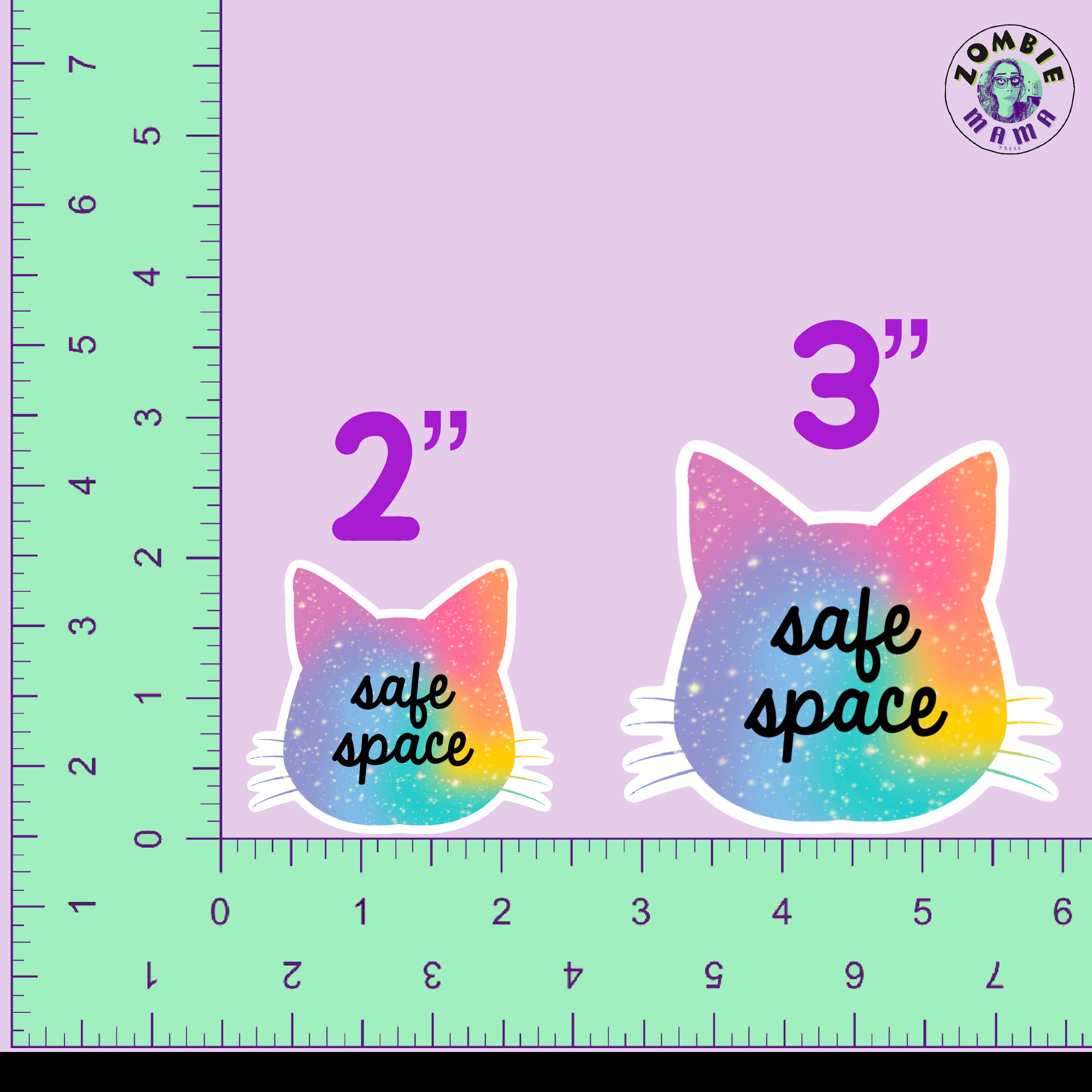 Safe Space Kitty Sticker Inclusive Art Gender Equality - Etsy