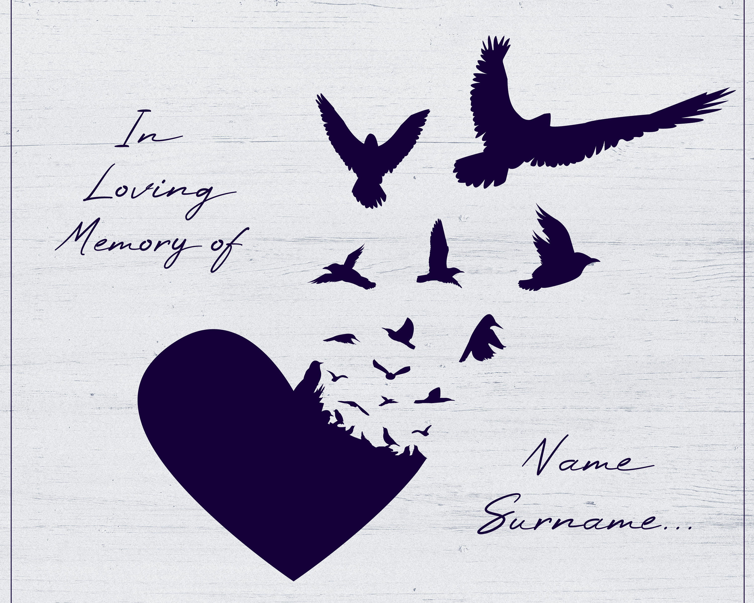 In Loving Memory Printable Pdf, Svg, Png- Personalized- in Loving ...