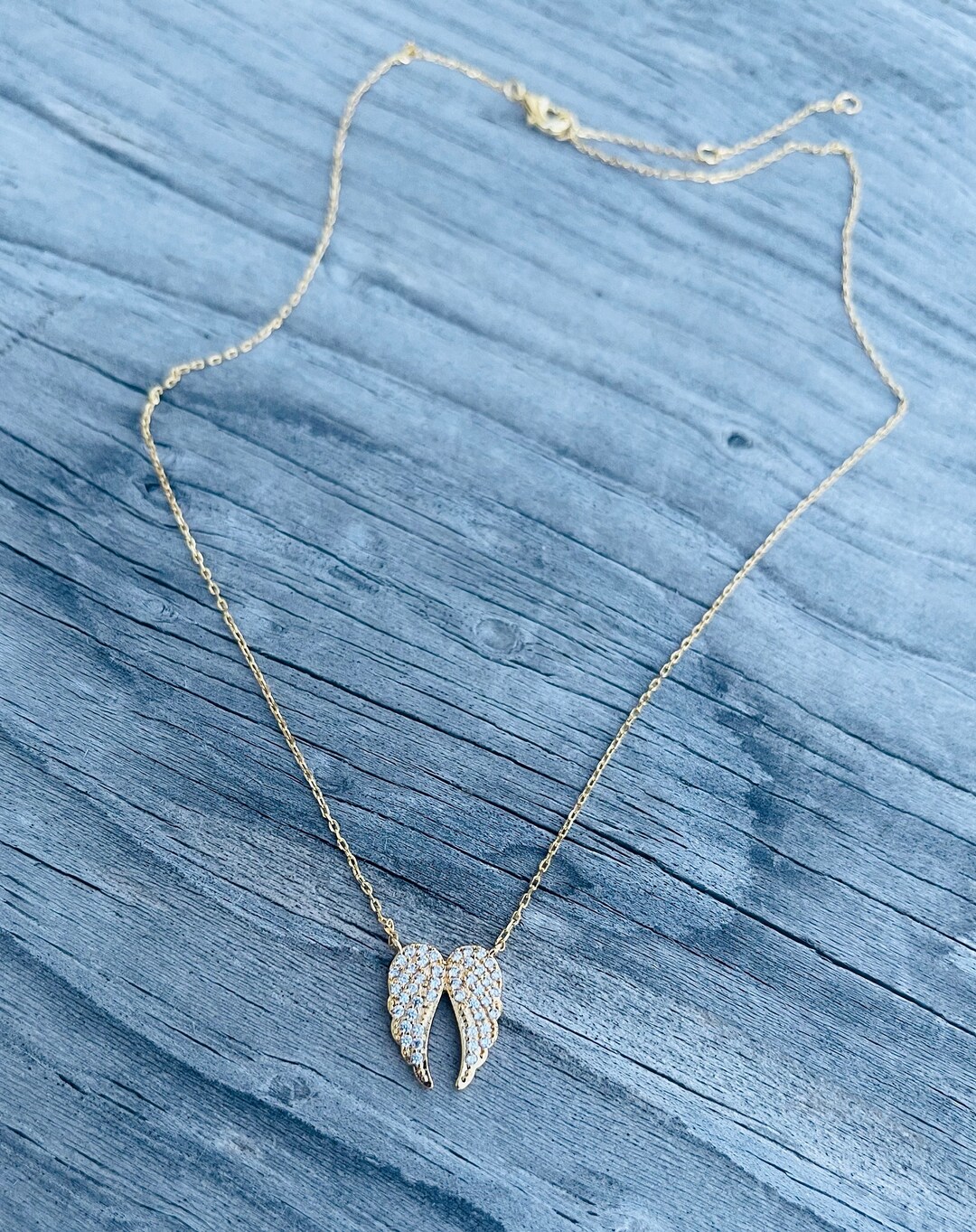 Gold Angel Wings Necklace | Wings Necklace | Angel Wings Choker | Wings ...