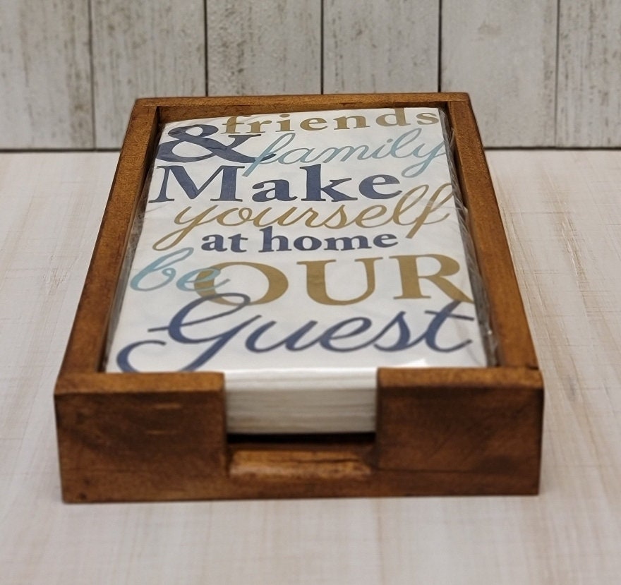 Farmhouse Guest Towel Tray, Guest Napkin Tray, Rustic Bathroom Decor ...