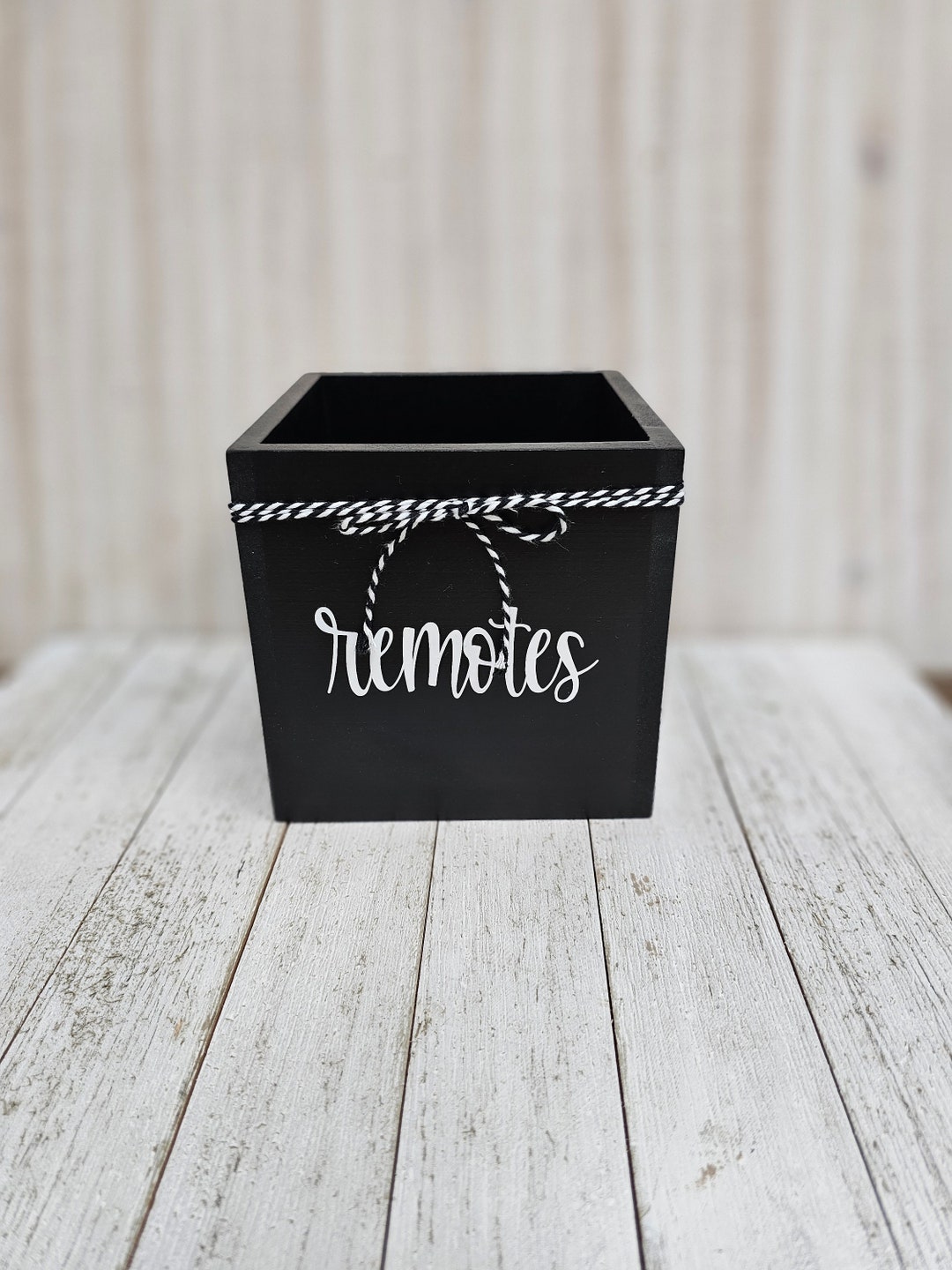 Wood Remote Control Box, Clicker Box, TV Remote Storage, Livingroom ...