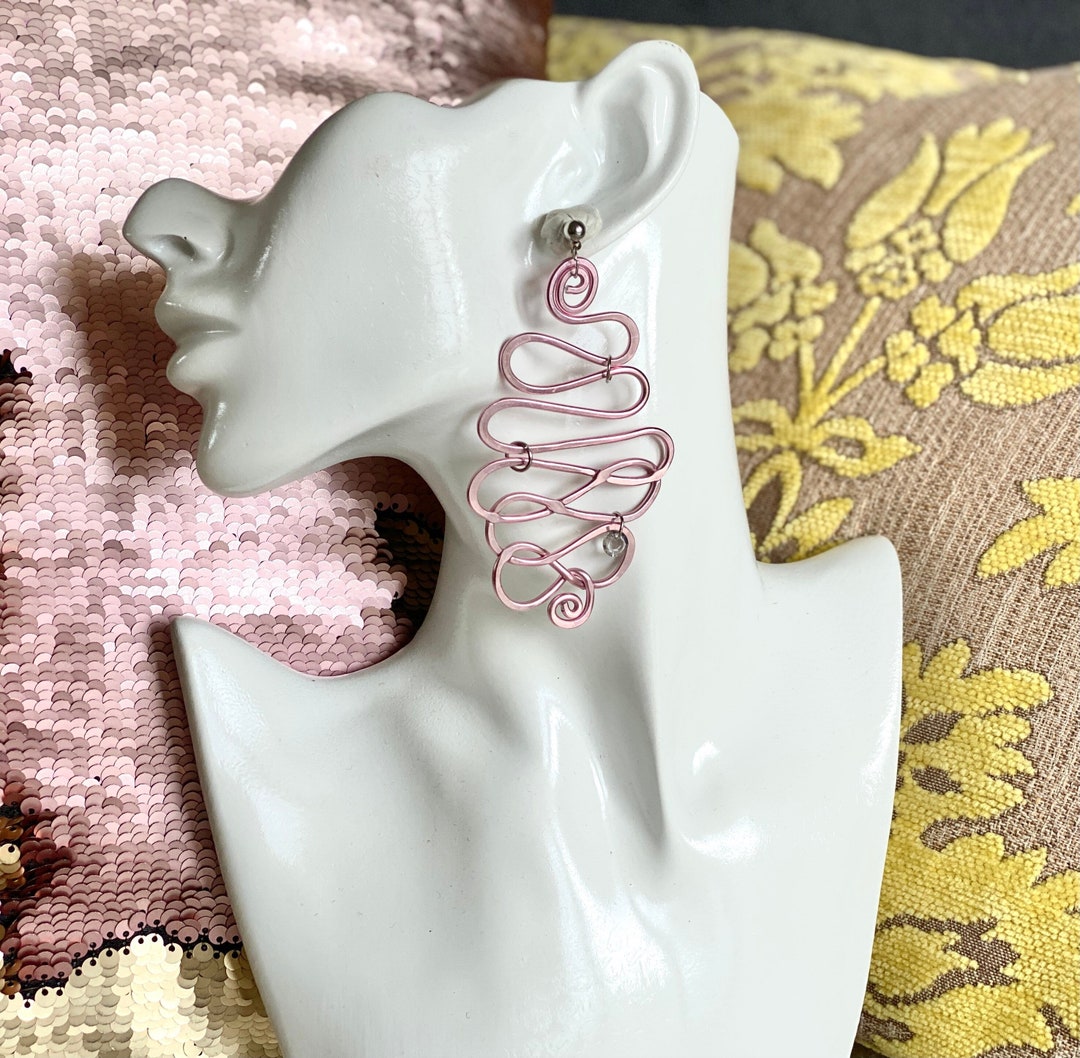 Rose Gold Snakes & Ladders Hand Shaped and Hammered Aluminium Wire ...