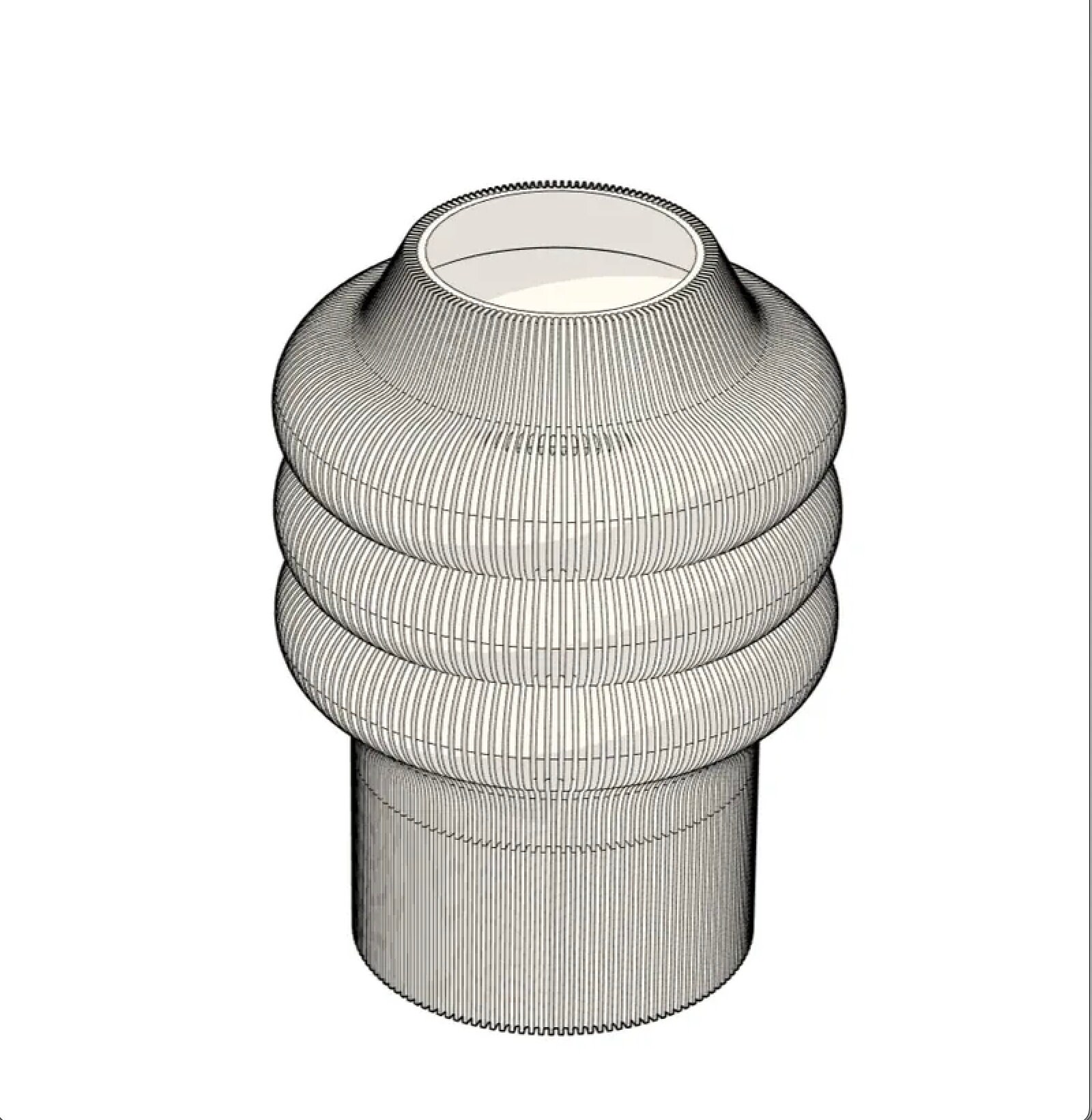 Wavy Lamp Ribbed Desk Lamp 3D Print Lamp Groovy Lamp - Etsy