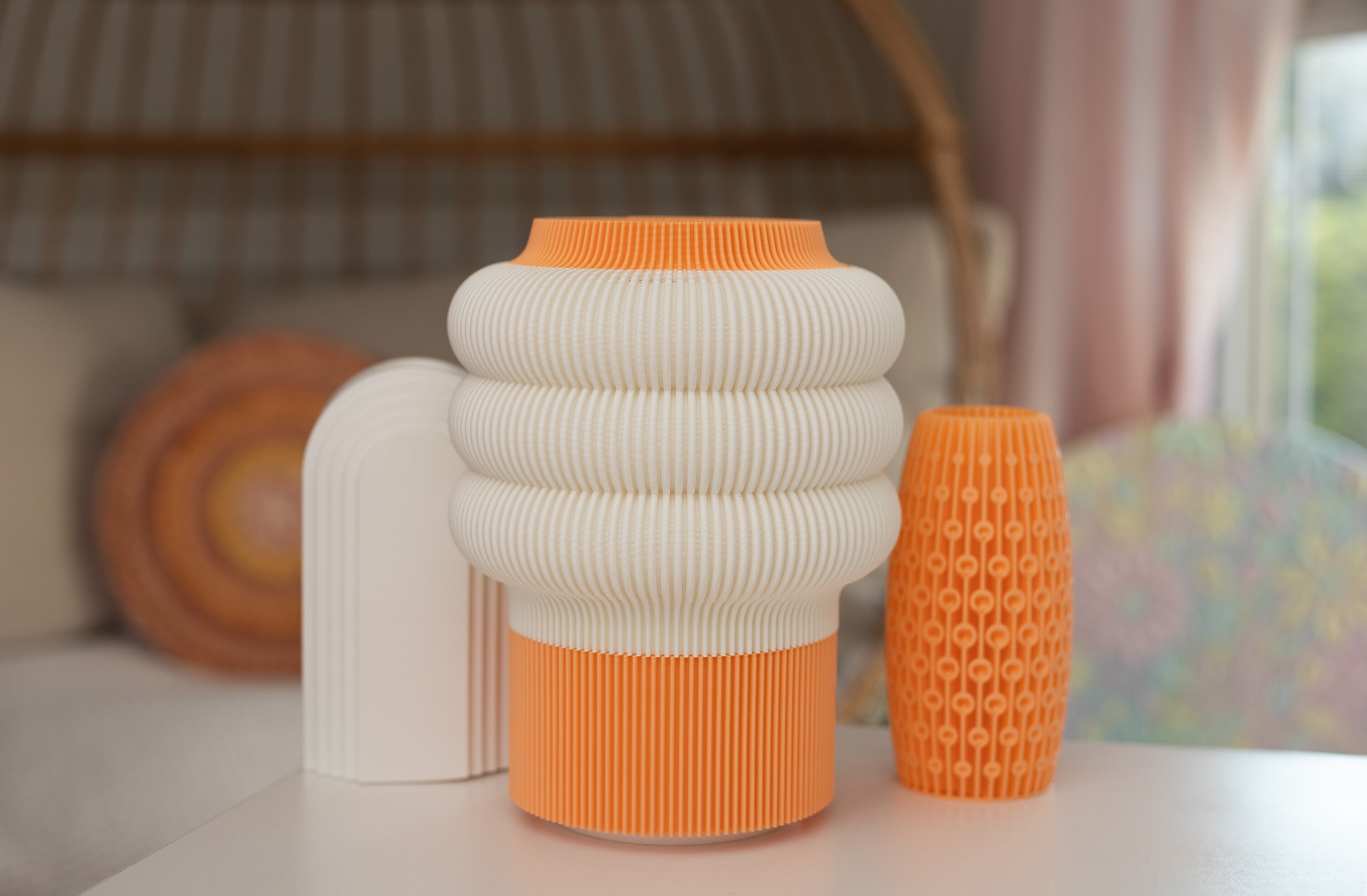 Wavy Lamp, Ribbed Desk Lamp, 3D Print Lamp, Groovy Lamp, College Dorm ...