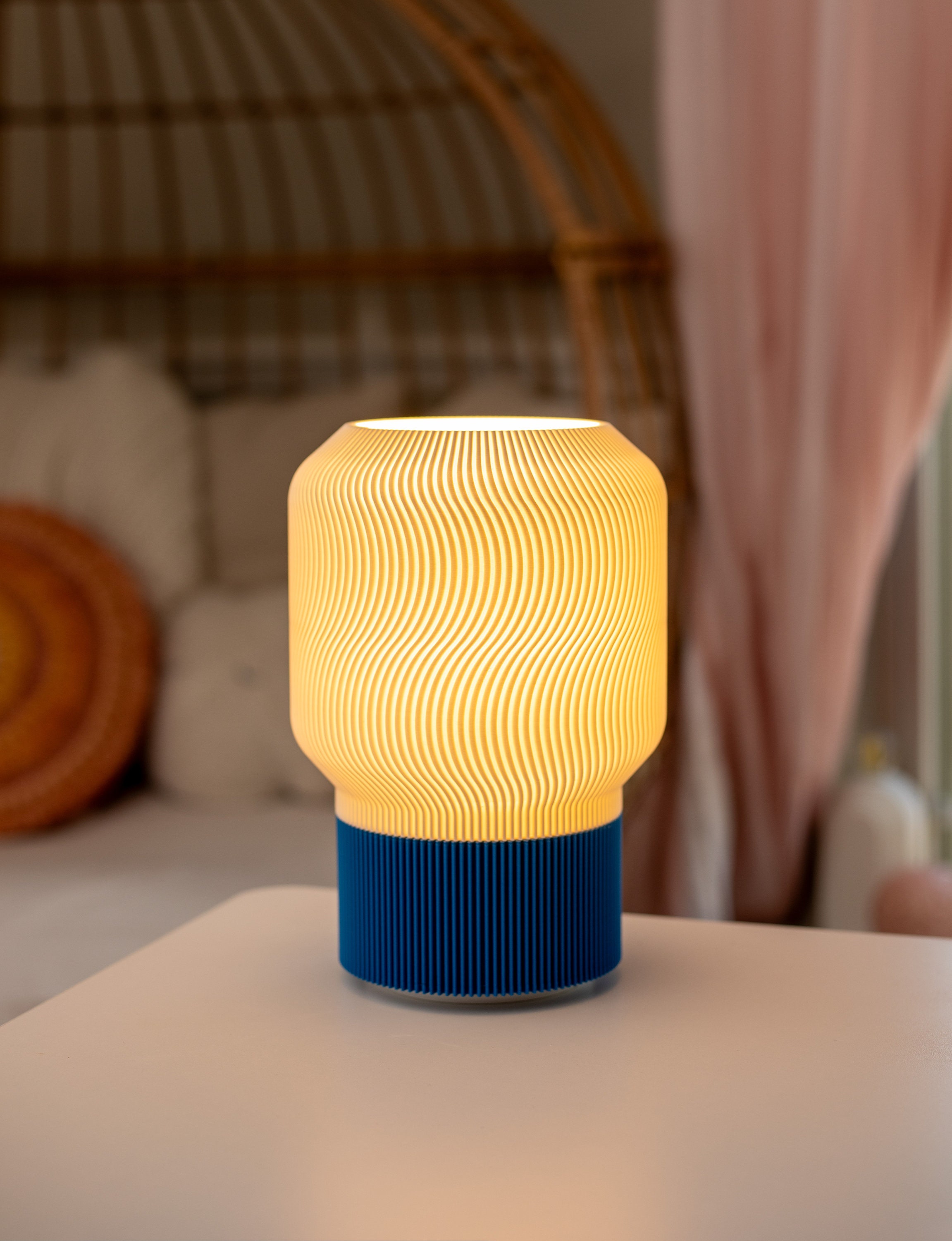 Vintage Style Desk Lamp 3D Printed Table Lamp Oval Lamp - Etsy